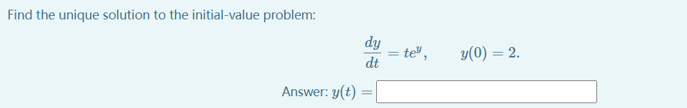 Solved Find the unique solution to the initial-value | Chegg.com