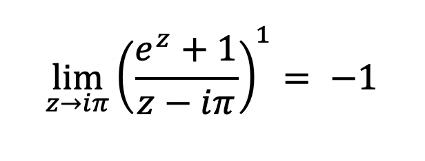 Solved 1 e+ 1 lim z-in (z – in (8-11) = -1 | Chegg.com