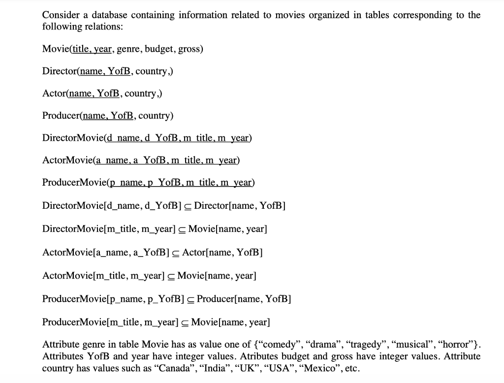 Solved 1 List all actors who were very prolific in their | Chegg.com