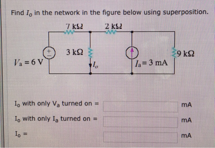 Solved Find Io in the network in the figure below using | Chegg.com