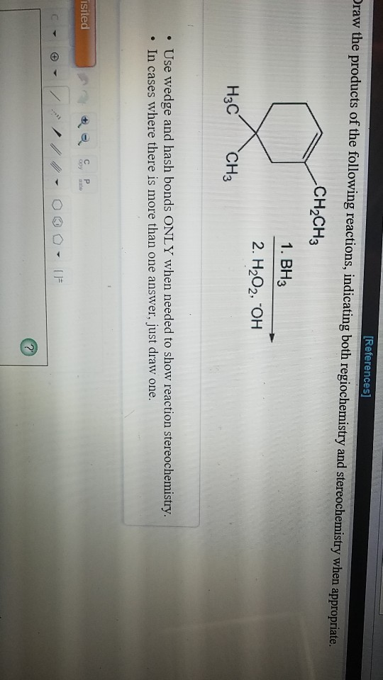 Solved References] Draw the products of the following | Chegg.com