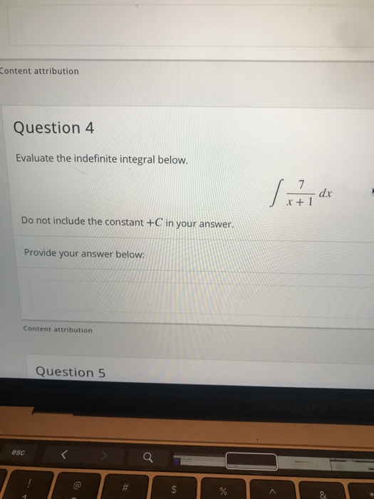 Solved Content attribution Question 4 Evaluate the | Chegg.com