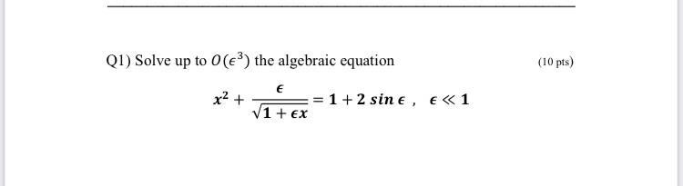 Solved Q1) Solve up to 0(c) the algebraic equation (10 pts) | Chegg.com Solved Q1) Solve up to 0(c) the algebraic equation (10 pts) | Chegg.com