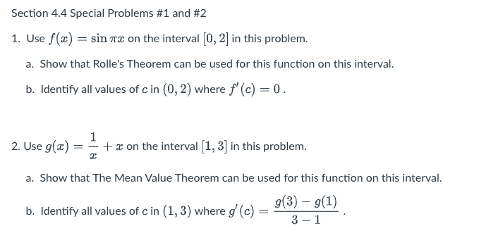 Solved Section 4.4 Special Problems \#1 and \#2 1. Use | Chegg.com