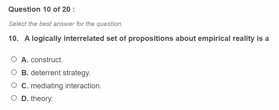Solved Select the best answer for the question. 6. According | Chegg.com