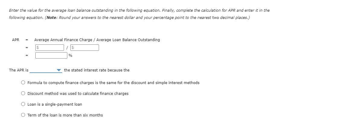 Solved 7. Calculating finance charges using the discount | Chegg.com