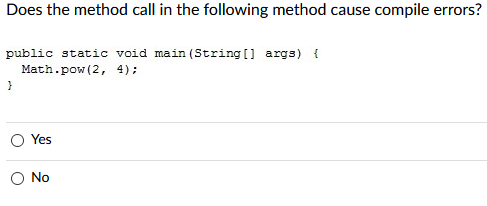 Solved Does the method call in the following method cause | Chegg.com