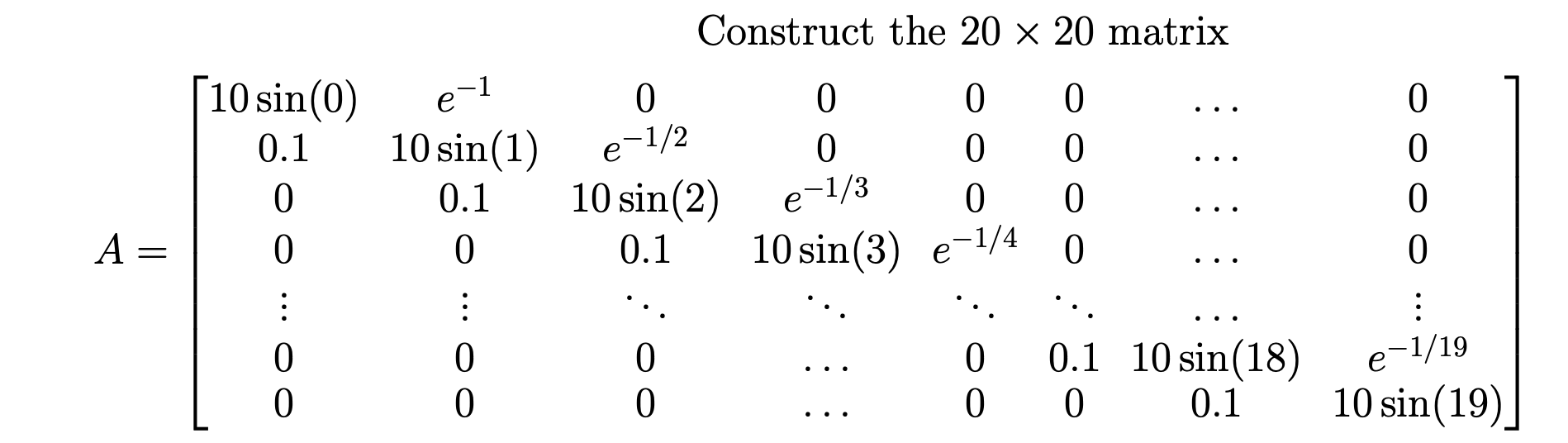 Solved Construnt the 9∩×9∩ matrix | Chegg.com
