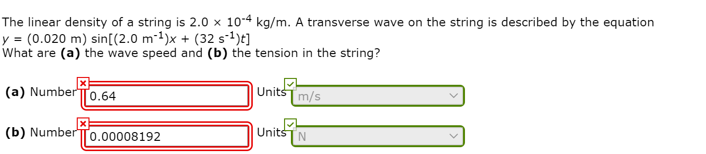 Solved The linear density of a string is 2.0 x 10-4 kg/m. A | Chegg.com