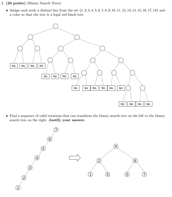 Solved 2. (20 points) (Binary Search Trees) - Assign each | Chegg.com Solved 2. (20 points) (Binary Search Trees) - Assign each | Chegg.com