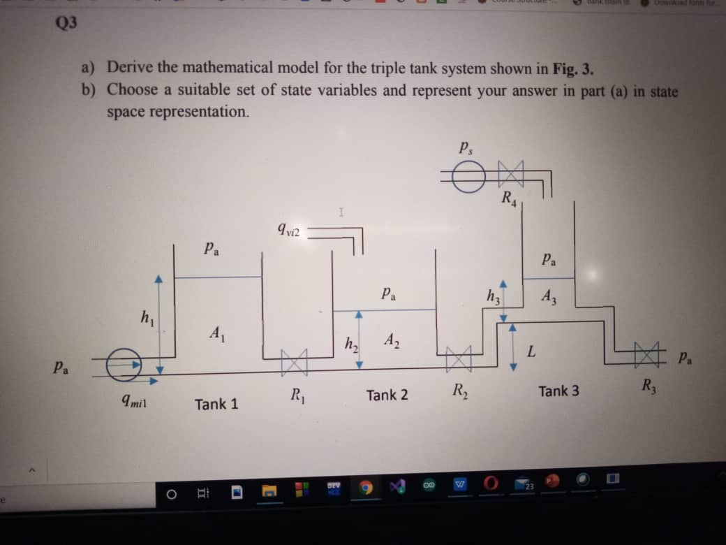Q3 a) Derive the mathematical model for the triple | Chegg.com