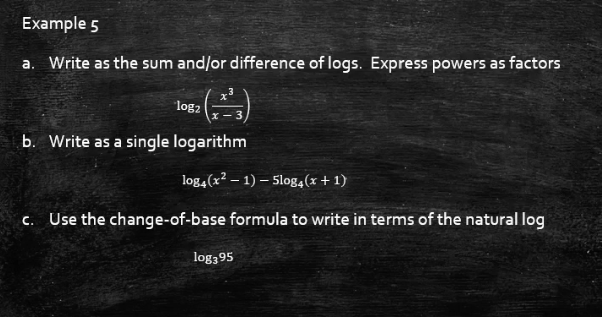 Solved Example 5 a. Write as the sum and/or difference of | Chegg.com
