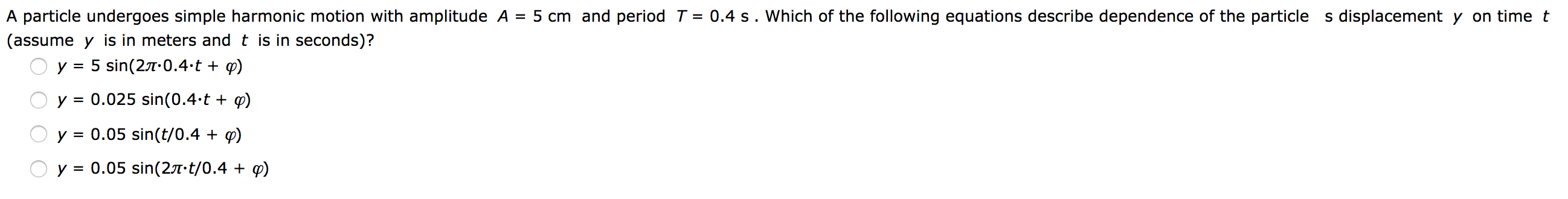 Solved A particle undergoes simple harmonic motion with | Chegg.com