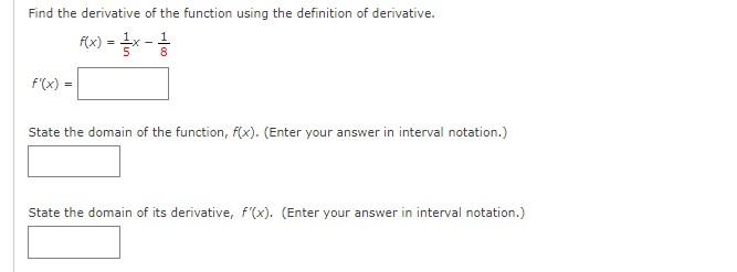 Solved Find the derivative of the function using the | Chegg.com