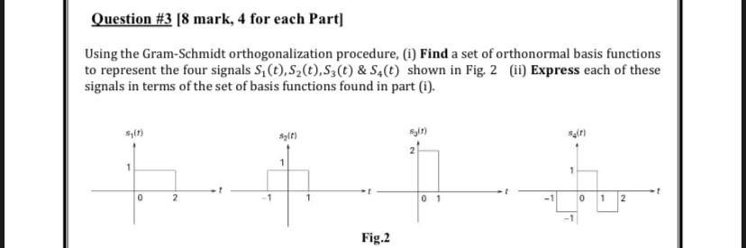 Solved Using The Gram Schmidt Orthogonalization Procedure