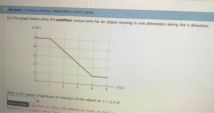 Solved 618 points I Previous Answers WalkerwA4 2 P043 | Chegg.com
