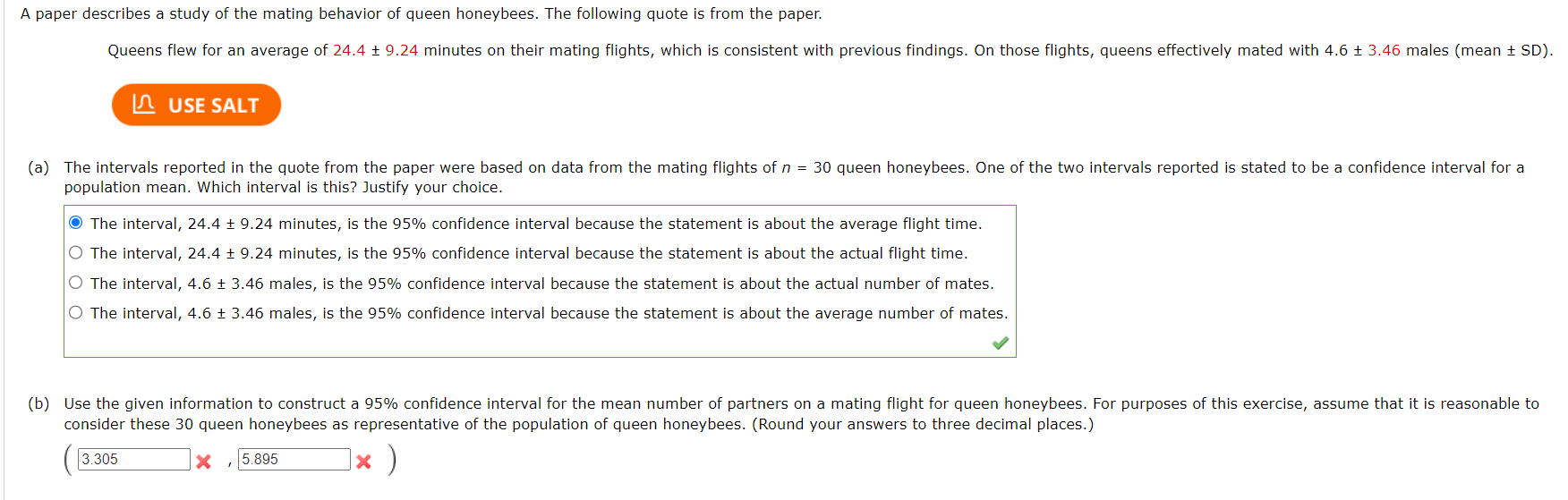 Solved A paper describes a study of the mating behavior of | Chegg.com