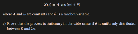 Solved 5-4.2 A random process has sample functions of the | Chegg.com
