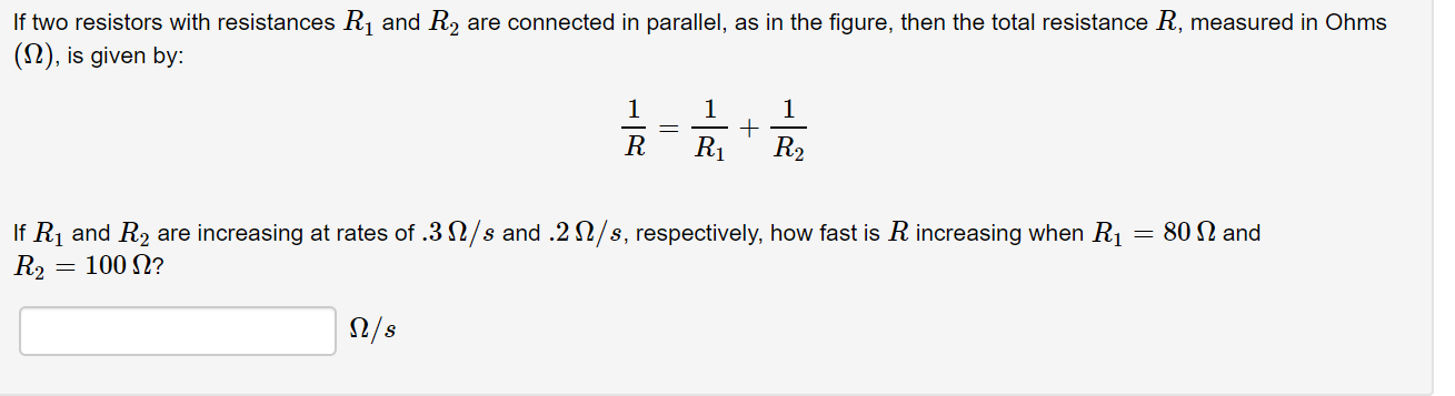 Solved If two resistors with resistances R, and R2 are | Chegg.com
