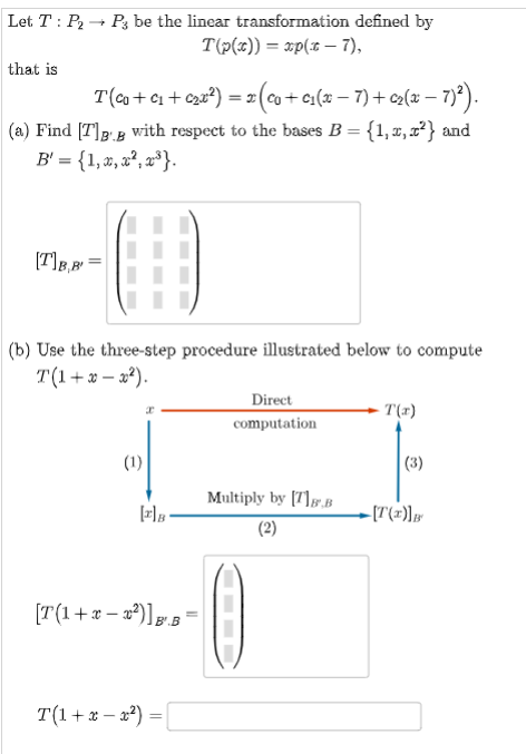 Solved Let \\( T: P_{2} \\rightarrow P_{3} \\) be the linear | Chegg.com