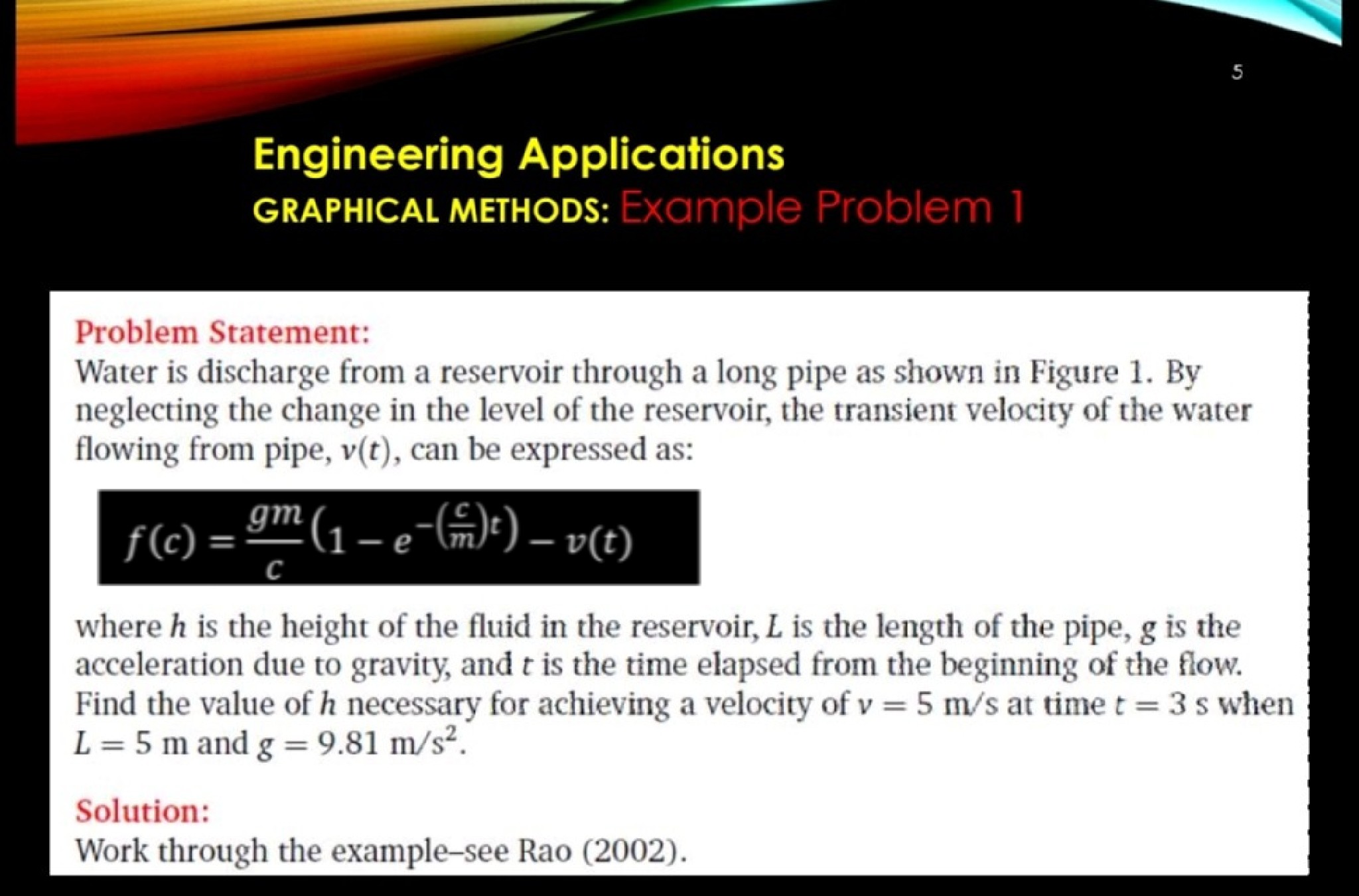 Problem Statement:Water is ﻿discharge from a | Chegg.com