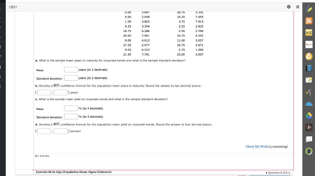 Solved A sample of years to maturity and yield for 40 | Chegg.com