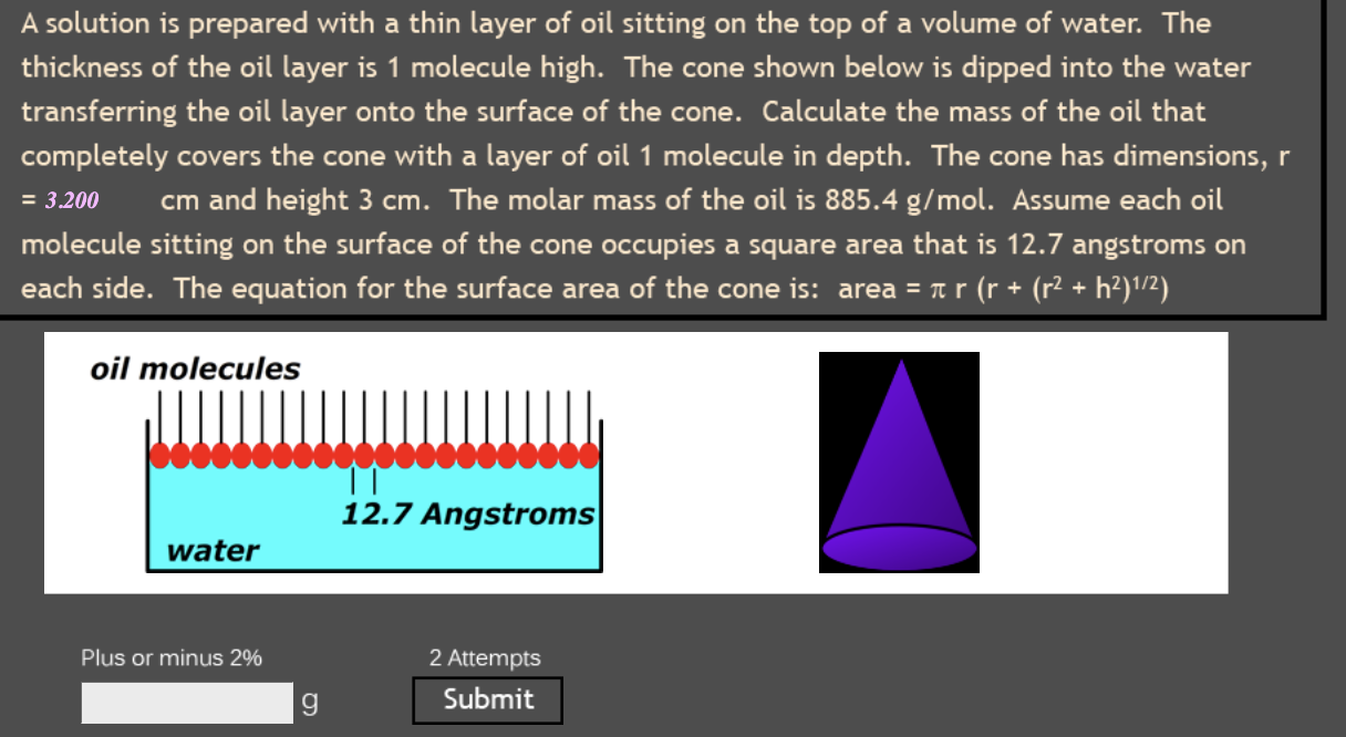 Solved A solution is prepared with a thin layer of oil | Chegg.com