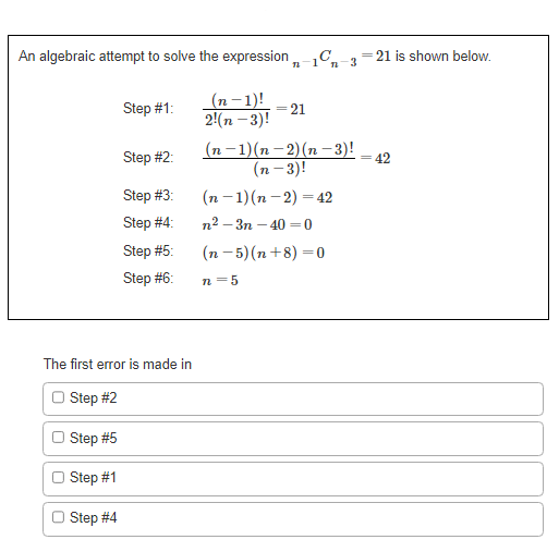 Solved An algebraic attempt to solve the expression | Chegg.com