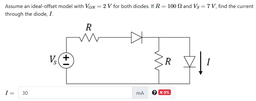 Solved Assume an ideal-offset model with Von = 2 V for both | Chegg.com