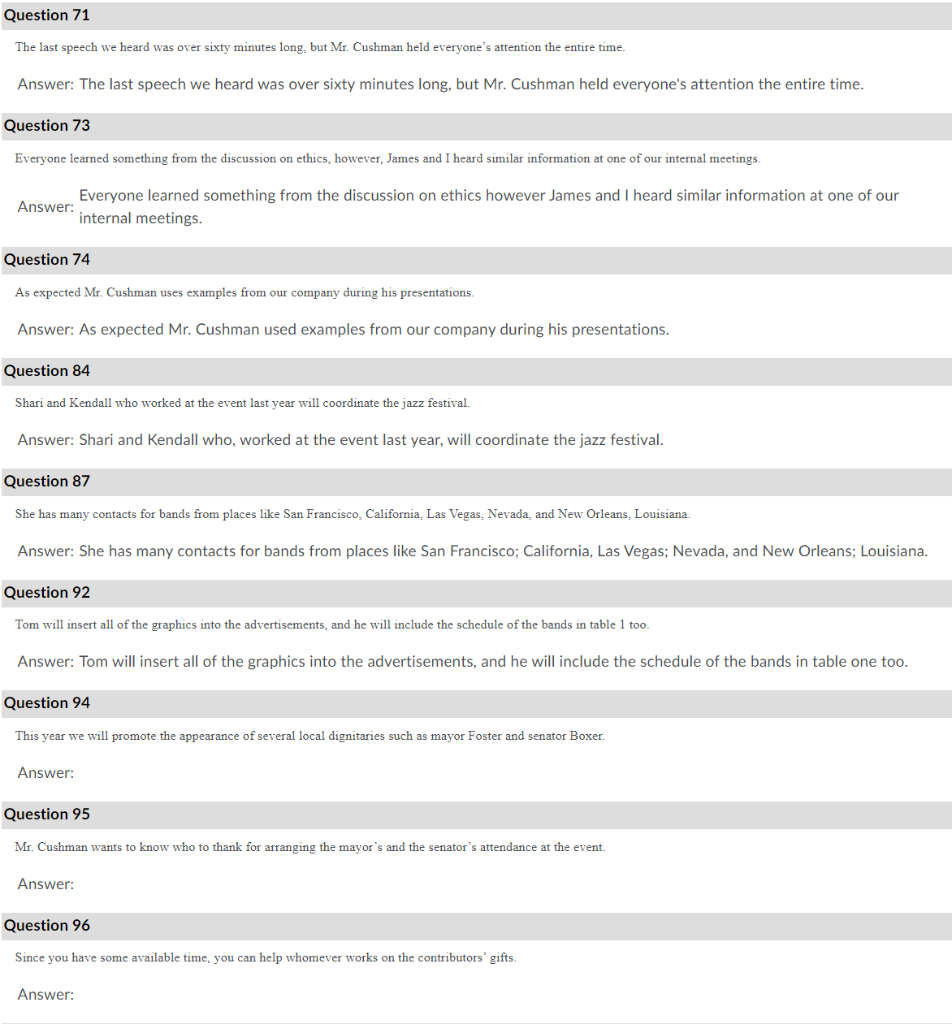 Solved You will find one and only one error in grammar, | Chegg.com