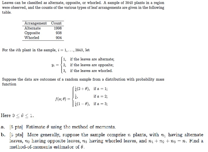 Solved Leaves can be classified as alternate, opposite, or | Chegg.com