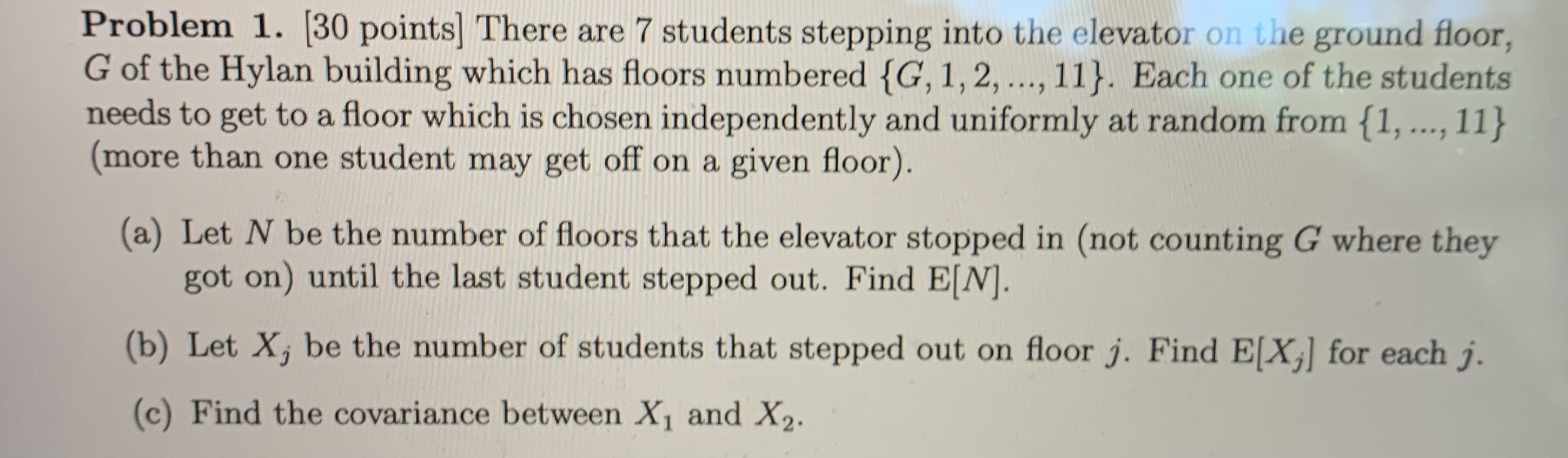 Solved Problem 1. [30 points] There are 7 students stepping | Chegg.com