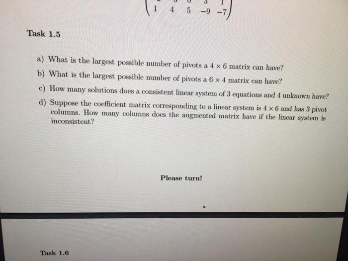 Solved What is the largest possible number of pivots a 4 | Chegg.com
