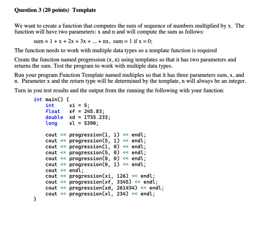Question 1 (40 points) The following is a | Chegg.com