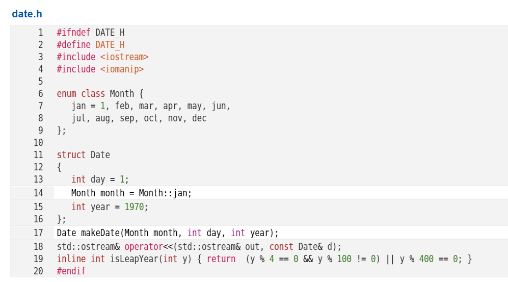 Solved Write an overloaded input operator for Date which | Chegg.com