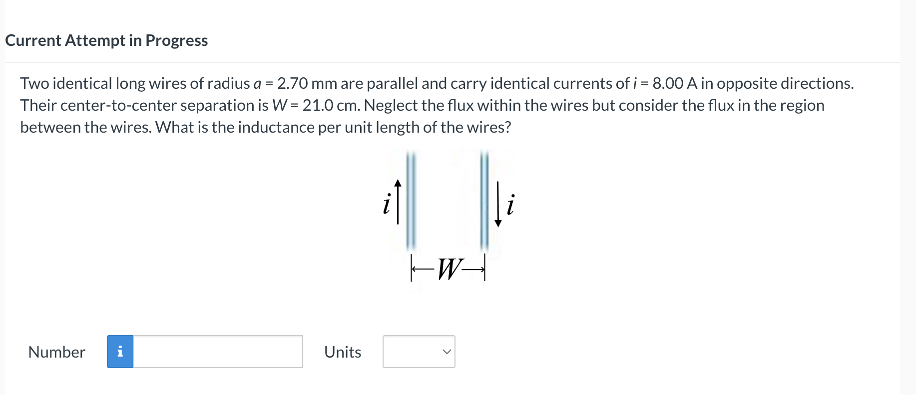 Solved Current Attempt in ProgressTwo identical long wires | Chegg.com