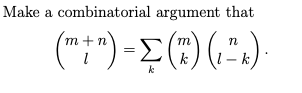 Solved Make a combinatorial argument that ("t") = ? (7) | Chegg.com