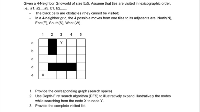 Solved Given a 4-Neighbor Gridworld of size 5x5. Assume that | Chegg.com