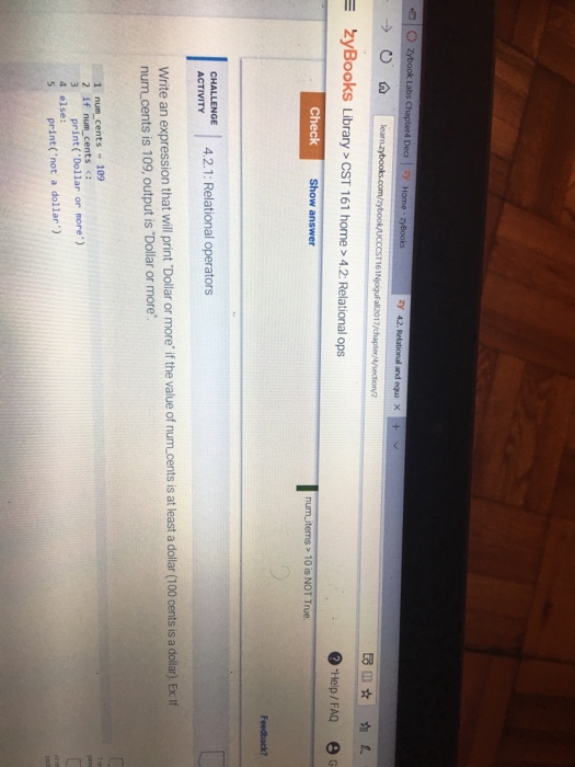 Solved | C) zybook Labs zy 4.2. T161 zyBooks Library> CST | Chegg.com Solved | C) zybook Labs zy 4.2. T161 zyBooks Library> CST | Chegg.com