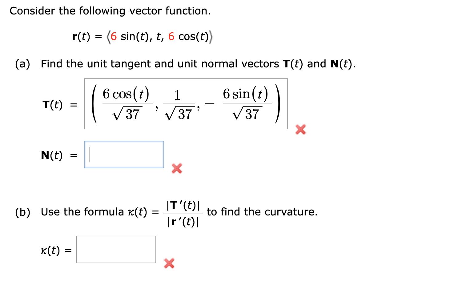 Solved Consider the following vector function. | Chegg.com