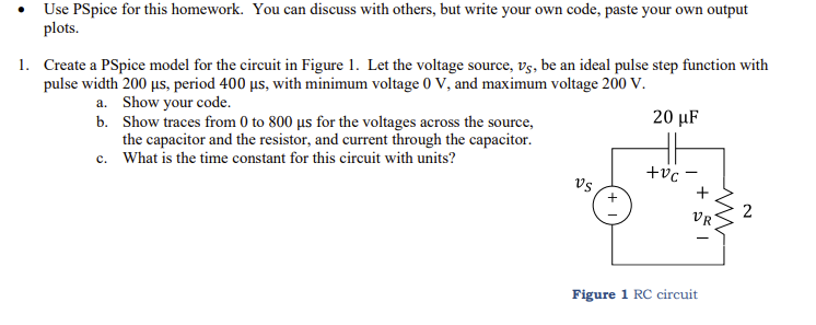 Solved - Use PSpice for this homework. You can discuss with | Chegg.com