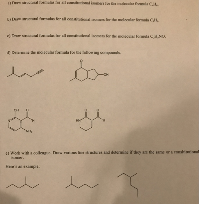 Solved a) Draw structural formulas for all constitutional | Chegg.com