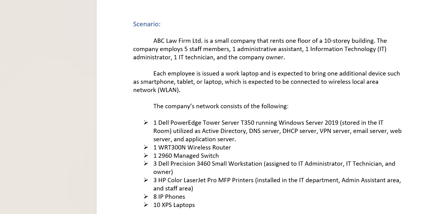 ABC Law Firm Ltd. is a small company that rents one | Chegg.com