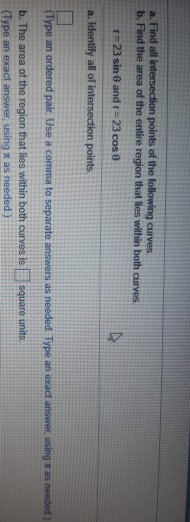 Solved a. Find all intersection points of the following | Chegg.com