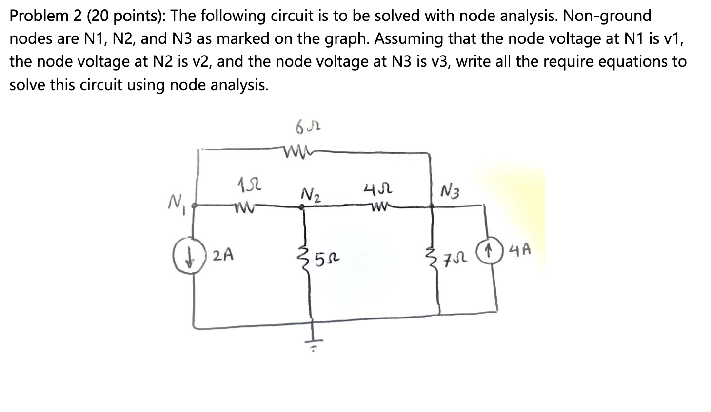 Solved Problem 2 (20 points): The following circuit is to be | Chegg.com