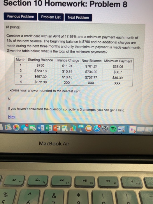 Solved Section 10 Homework: Problem 8 Previous Problem | Chegg.com