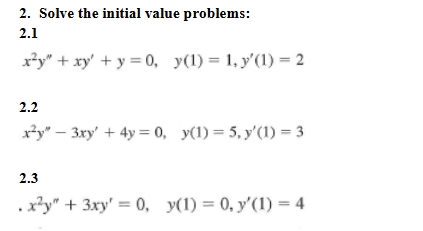 Solved Solve the initial value | Chegg.com