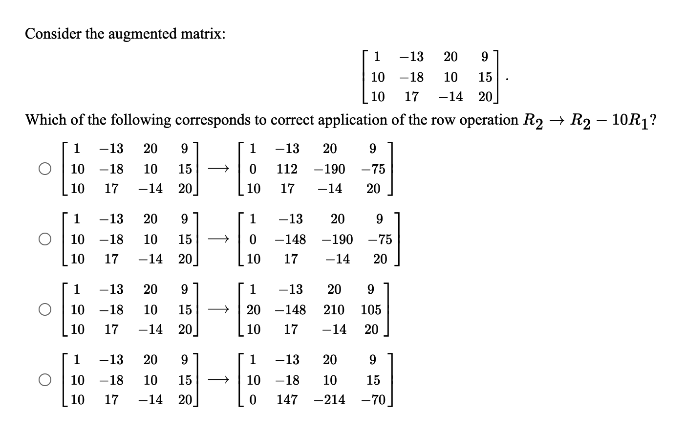 Solved Consider the augmented matrix: | Chegg.com