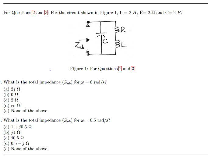 Solved For Questions 2 ﻿and 3: For the circuit shown in | Chegg.com