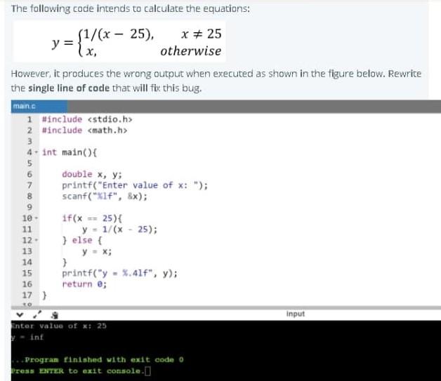 Solved The following code intends to calculate the | Chegg.com